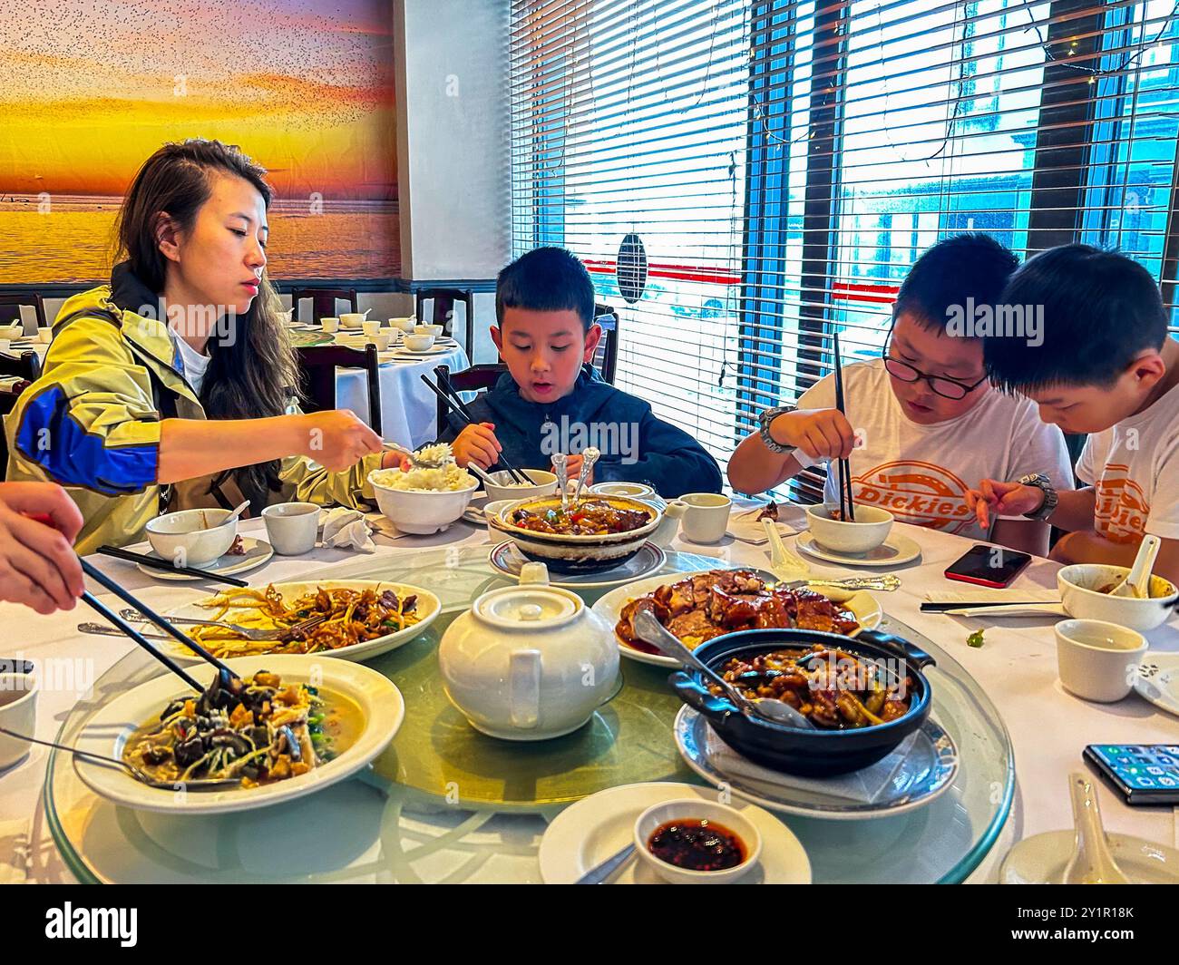 Brighton, Great Britain, Group People, Chinese Family Tourists, at ...