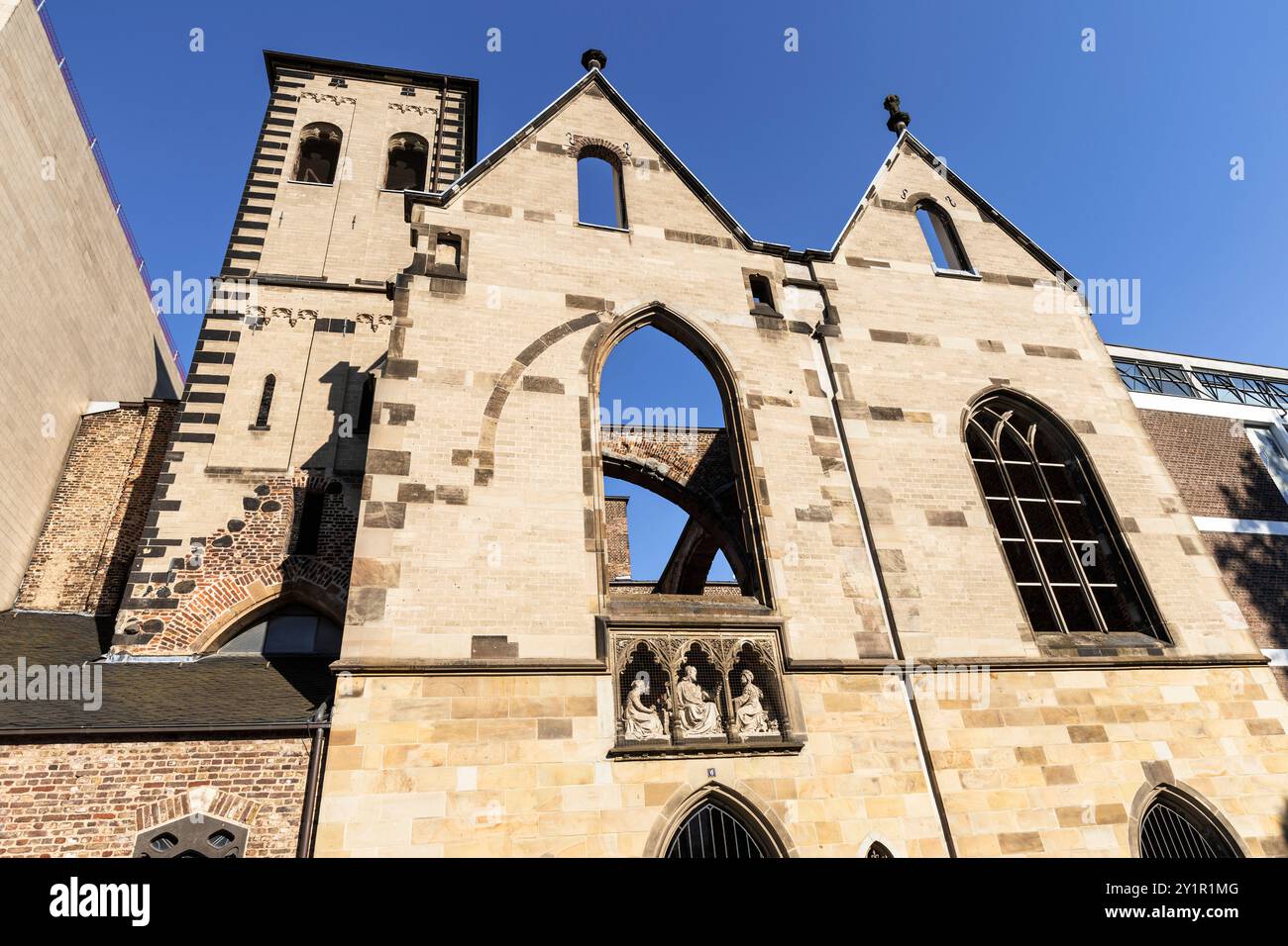 the church ruin Old St. Alban in the old part of the town, Cologne ...