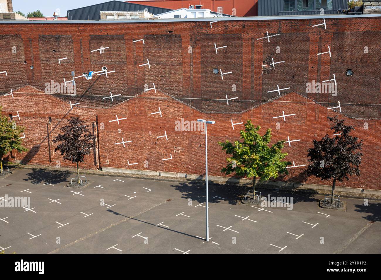 painted vertical parking lot of the Cologne architectural project plan ...