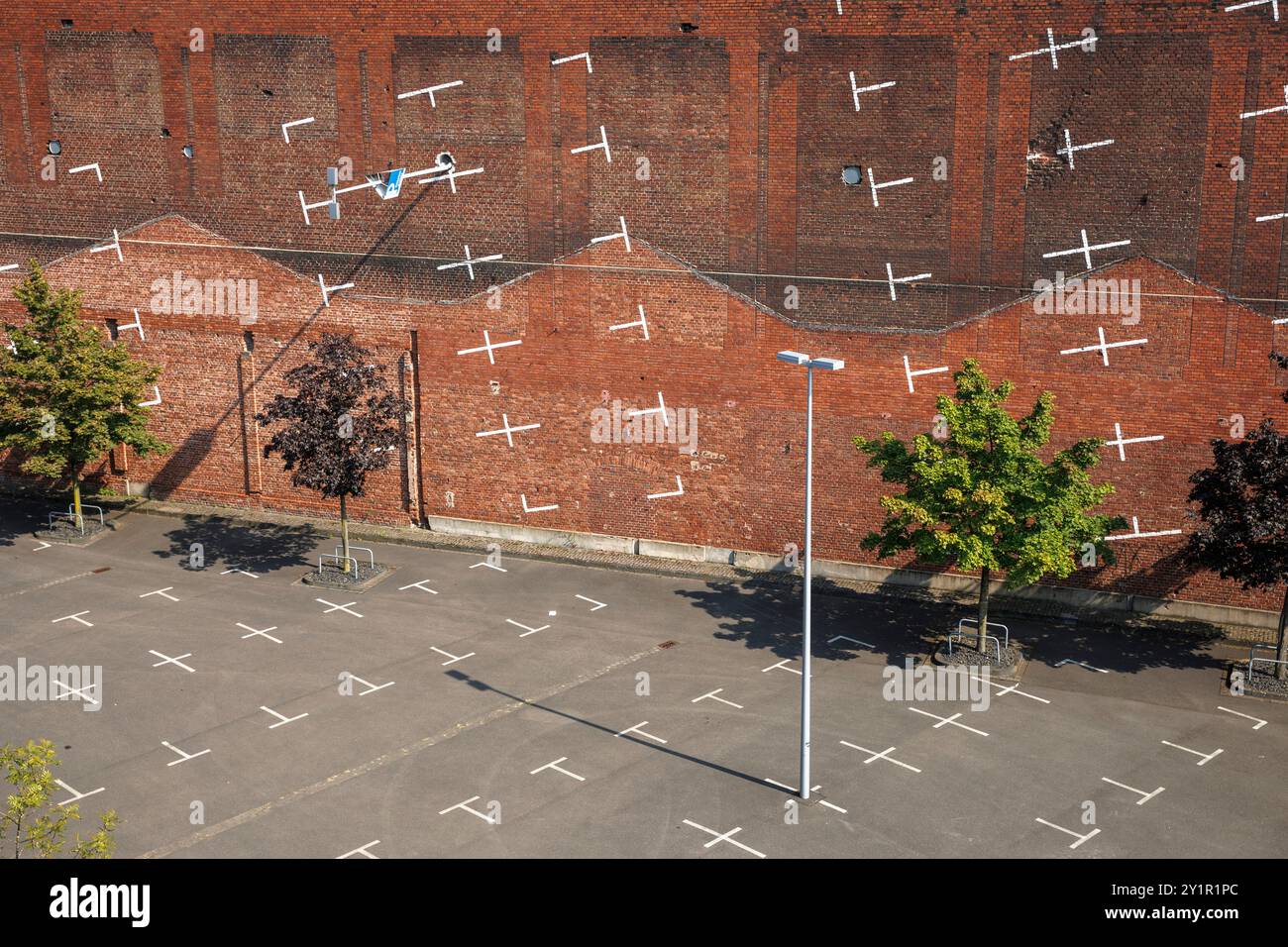 painted vertical parking lot of the Cologne architectural project plan ...
