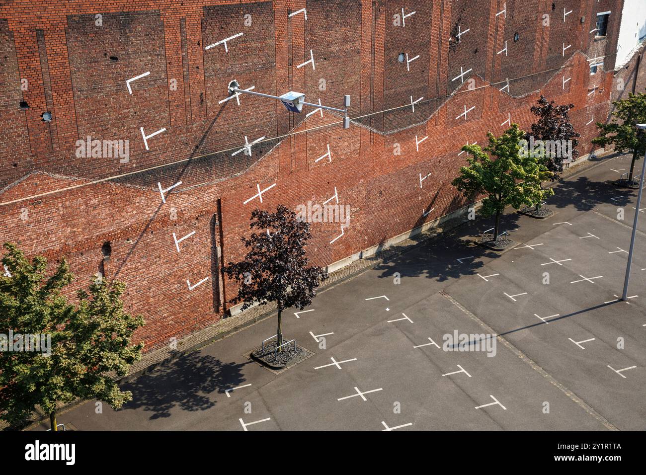 painted vertical parking lot of the Cologne architectural project plan ...