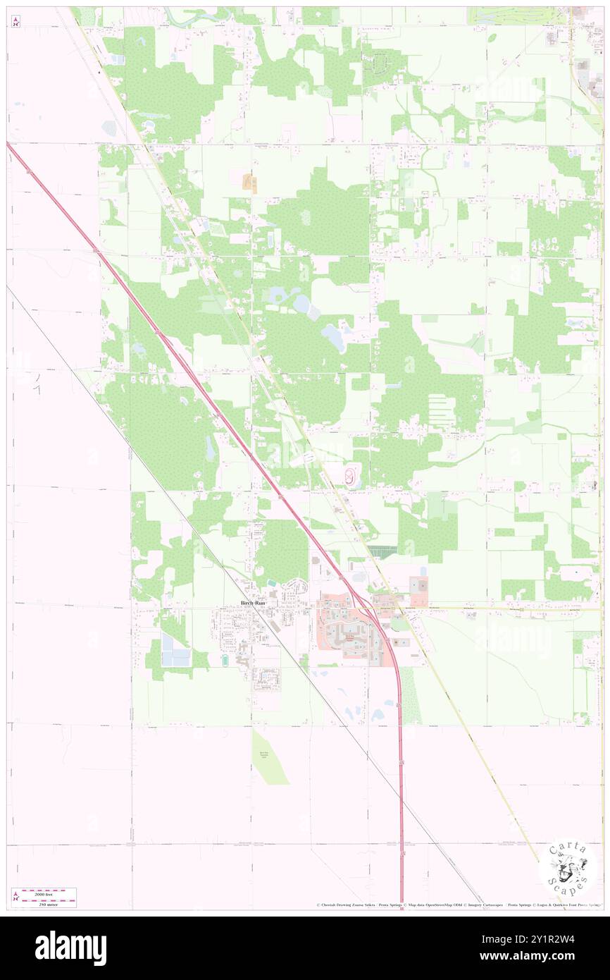 Birch run michigan map Cut Out Stock Images & Pictures - Alamy
