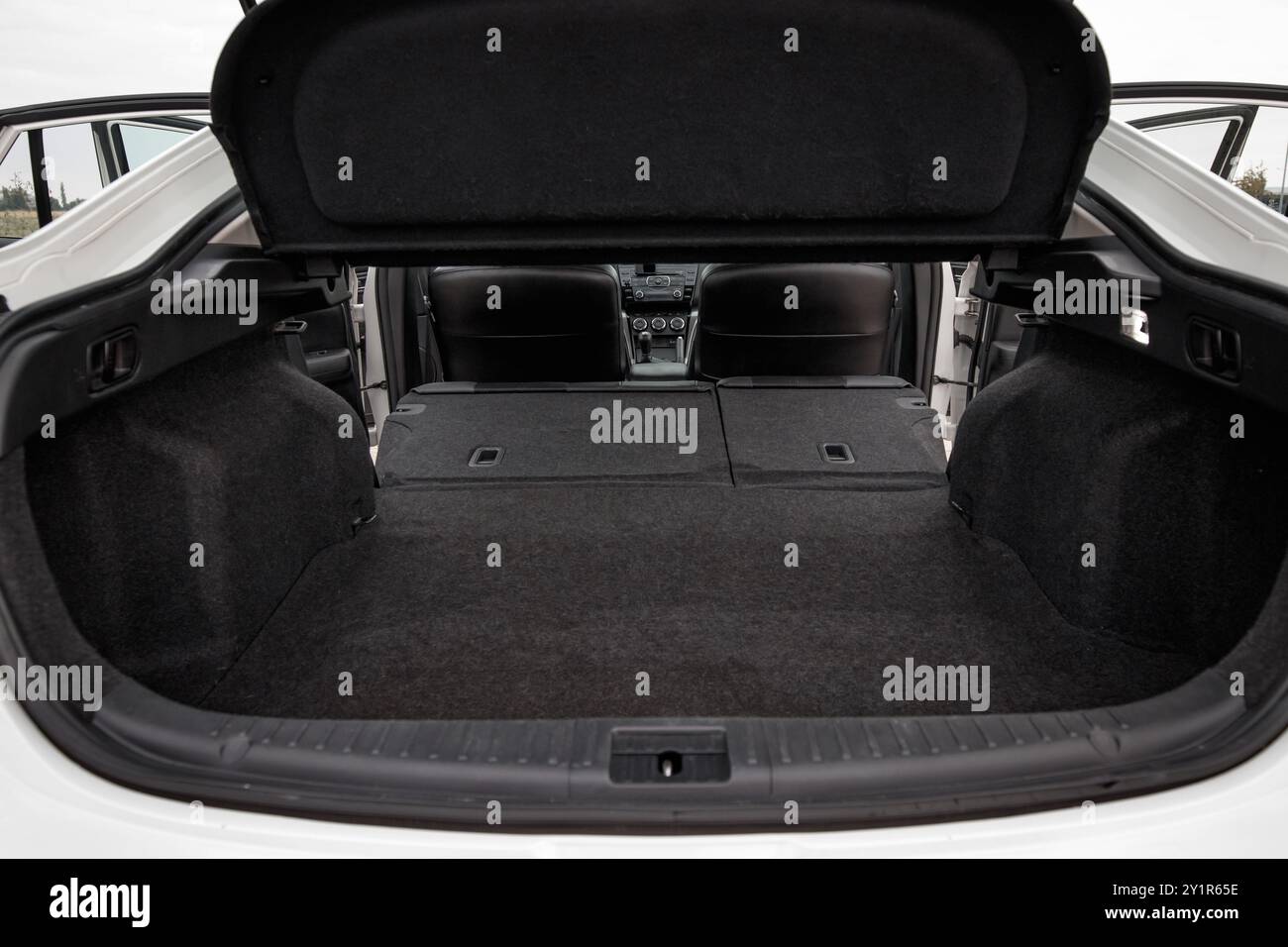 Prague, Czech republic - July 20, 2021: White Mazda 6 gh Empty car ...