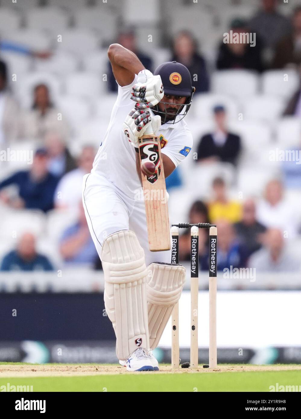 Sri Lanka's Kamindu Mendis during day three of the Third Rothesay Men's ...