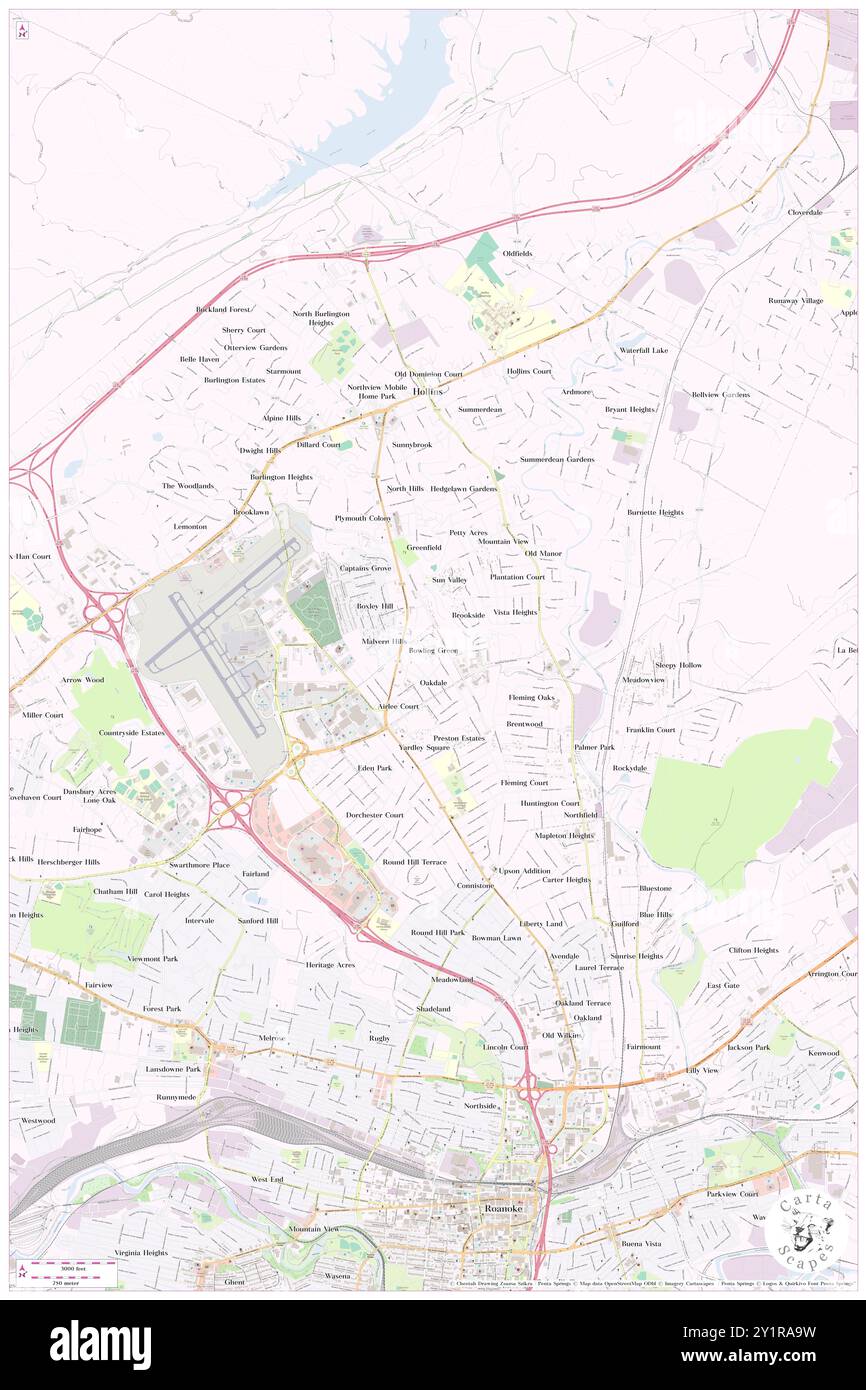 Map of bowling green virginia Cut Out Stock Images & Pictures - Alamy