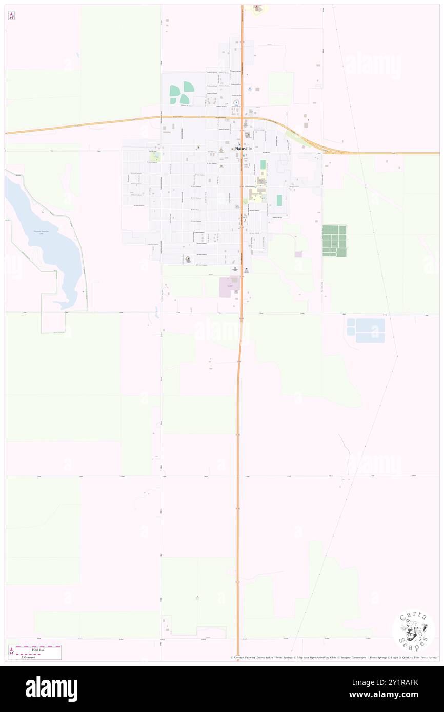 Map of plainville kansas Cut Out Stock Images & Pictures - Alamy