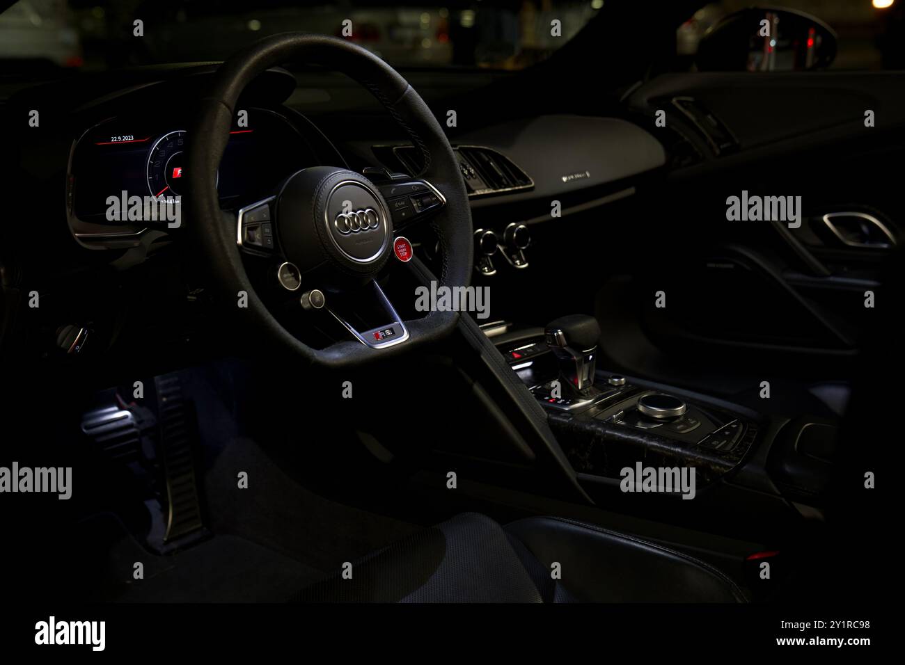 Logo of Audi Sports from the door of the Audi R8 Stock Photo - Alamy
