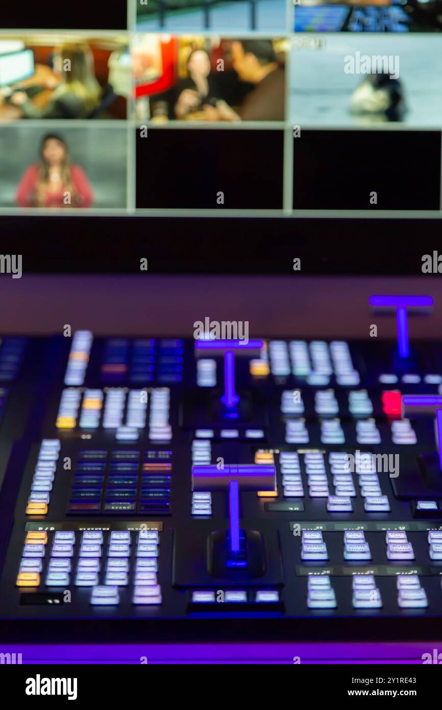 Live Switcher Video Mixer for Shows and Television. Switchboard for ...
