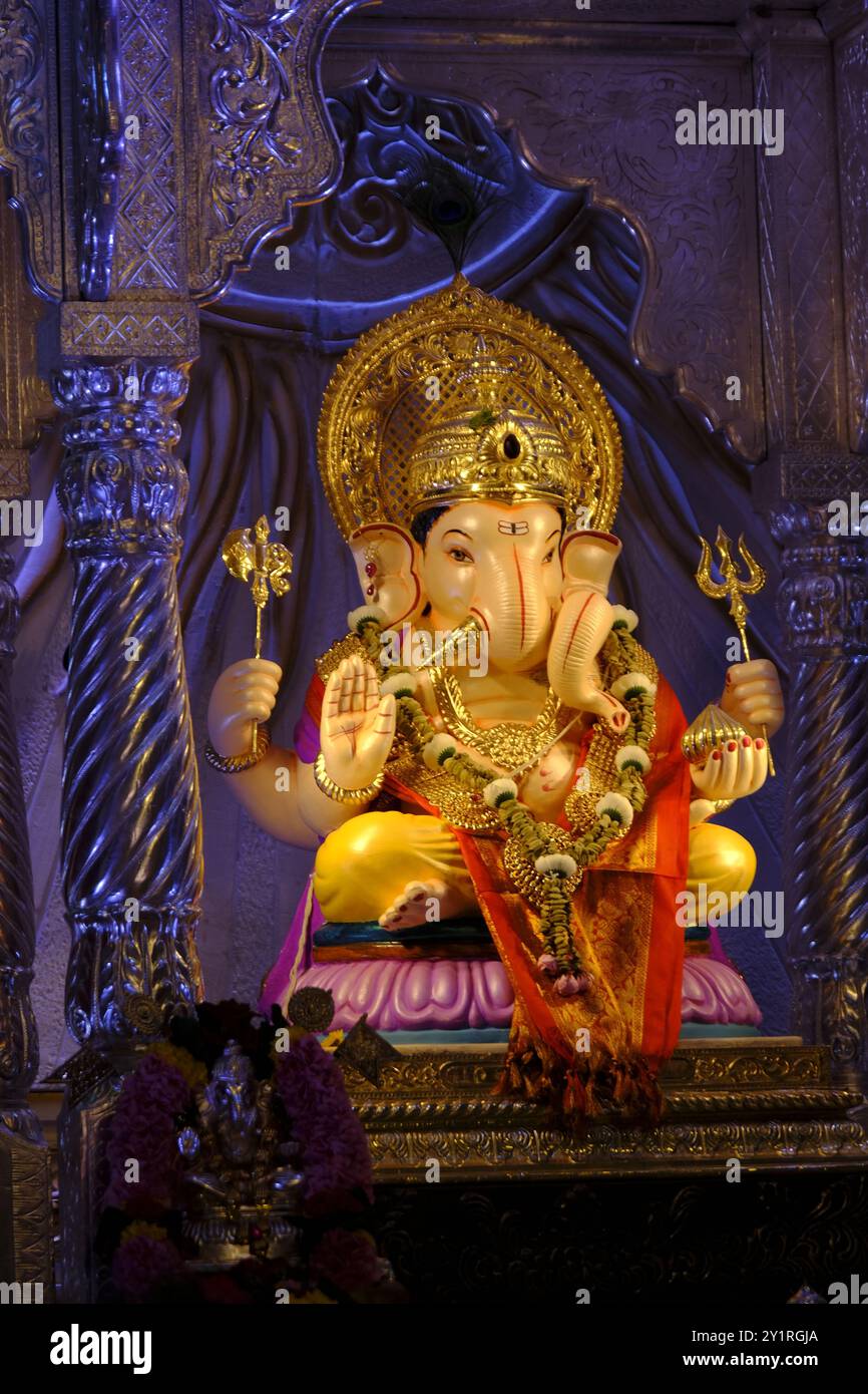 07 September 2024, Pune, Maharashtra, India, Beautiful sculpture of ...