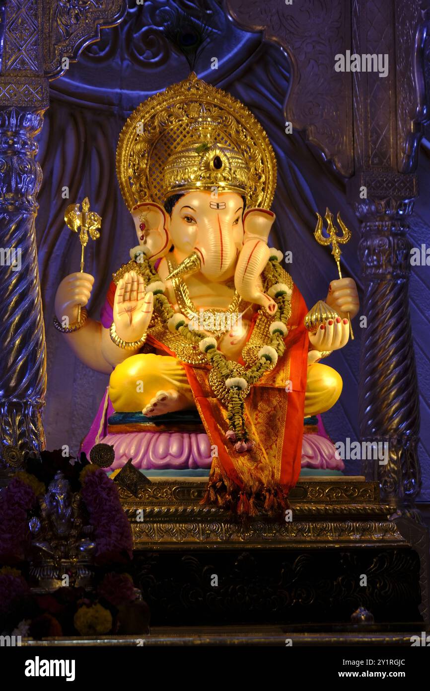 07 September 2024, Pune, Maharashtra, India, Beautiful sculpture of ...