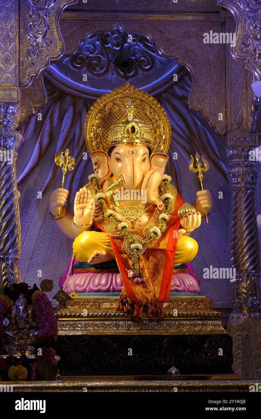 07 September 2024, Pune, Maharashtra, India, Beautiful sculpture of ...