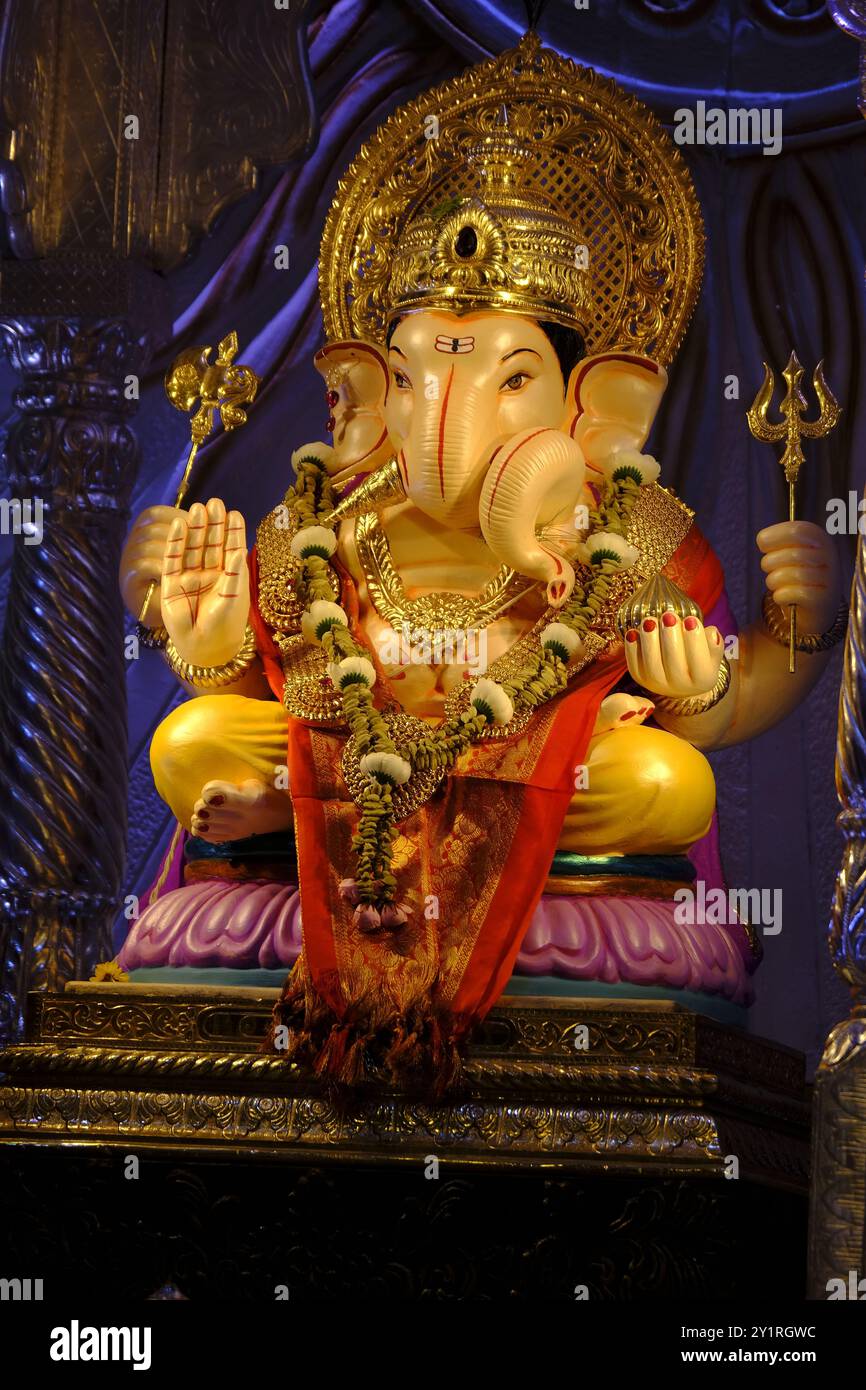 07 September 2024, Pune, Maharashtra, India, Beautiful sculpture of ...