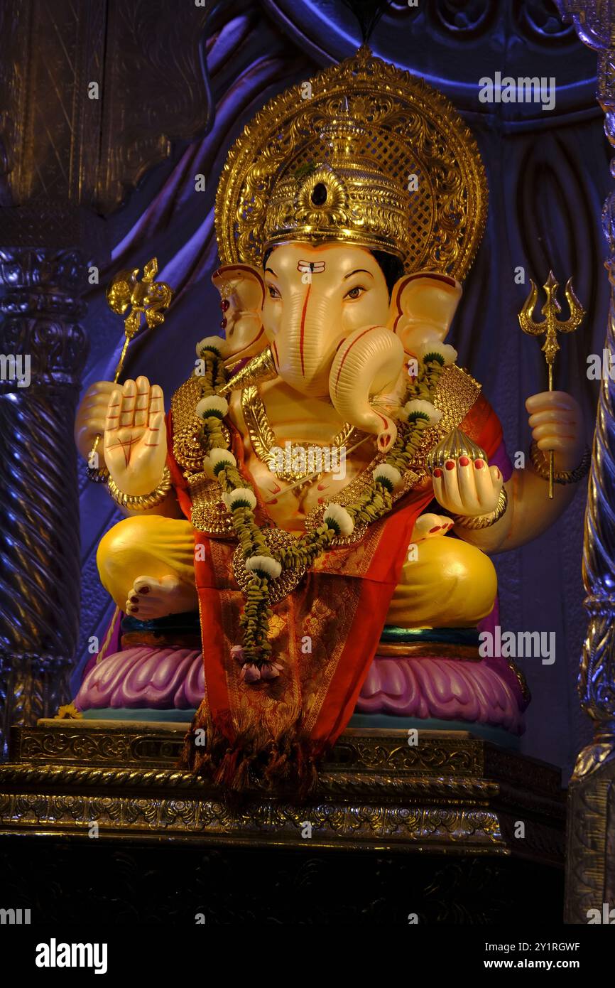 07 September 2024, Pune, Maharashtra, India, Beautiful sculpture of ...