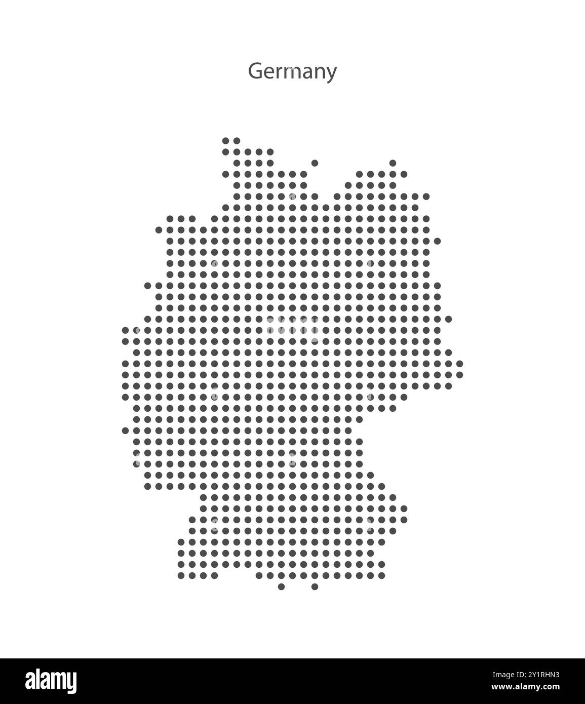 Stylized Dotted Vector Map of Germany. Abstract Germany Dot Pattern ...