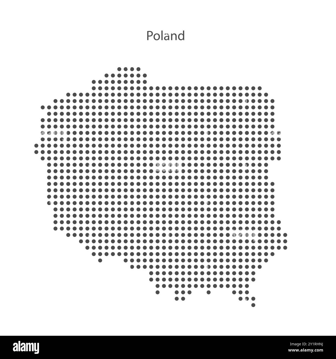Stylized Dotted Vector Map of Poland. Abstract Poland Dot Pattern ...