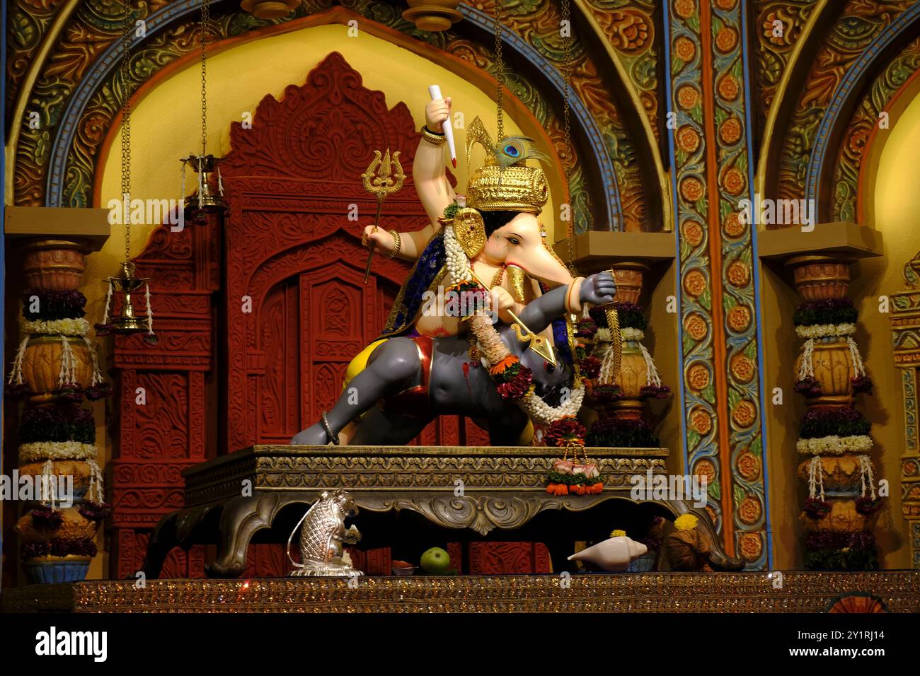 07 September 2024, Pune, Maharashtra, India, Beautiful idol of Lord ...