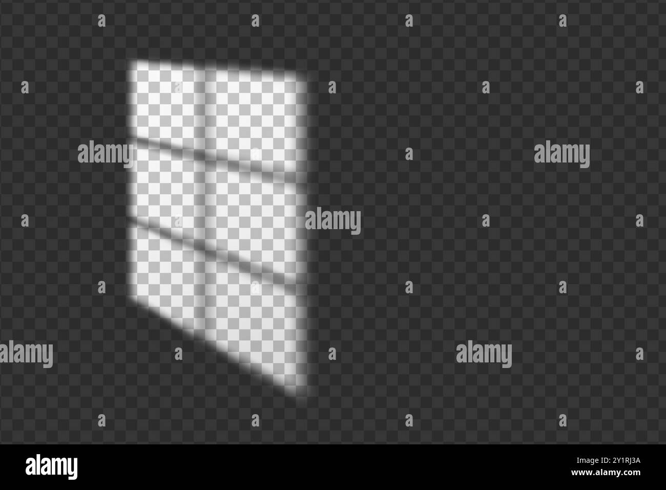 Light effect shadow overlay from rectangular window isolated ...