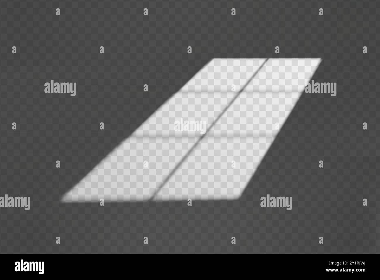 Light effect shadow overlay from rectangular window isolated ...