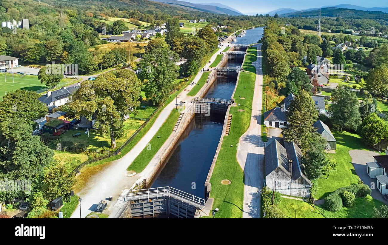 Neptunes Staircase Banavie Fort William Scotland the upper four locks ...