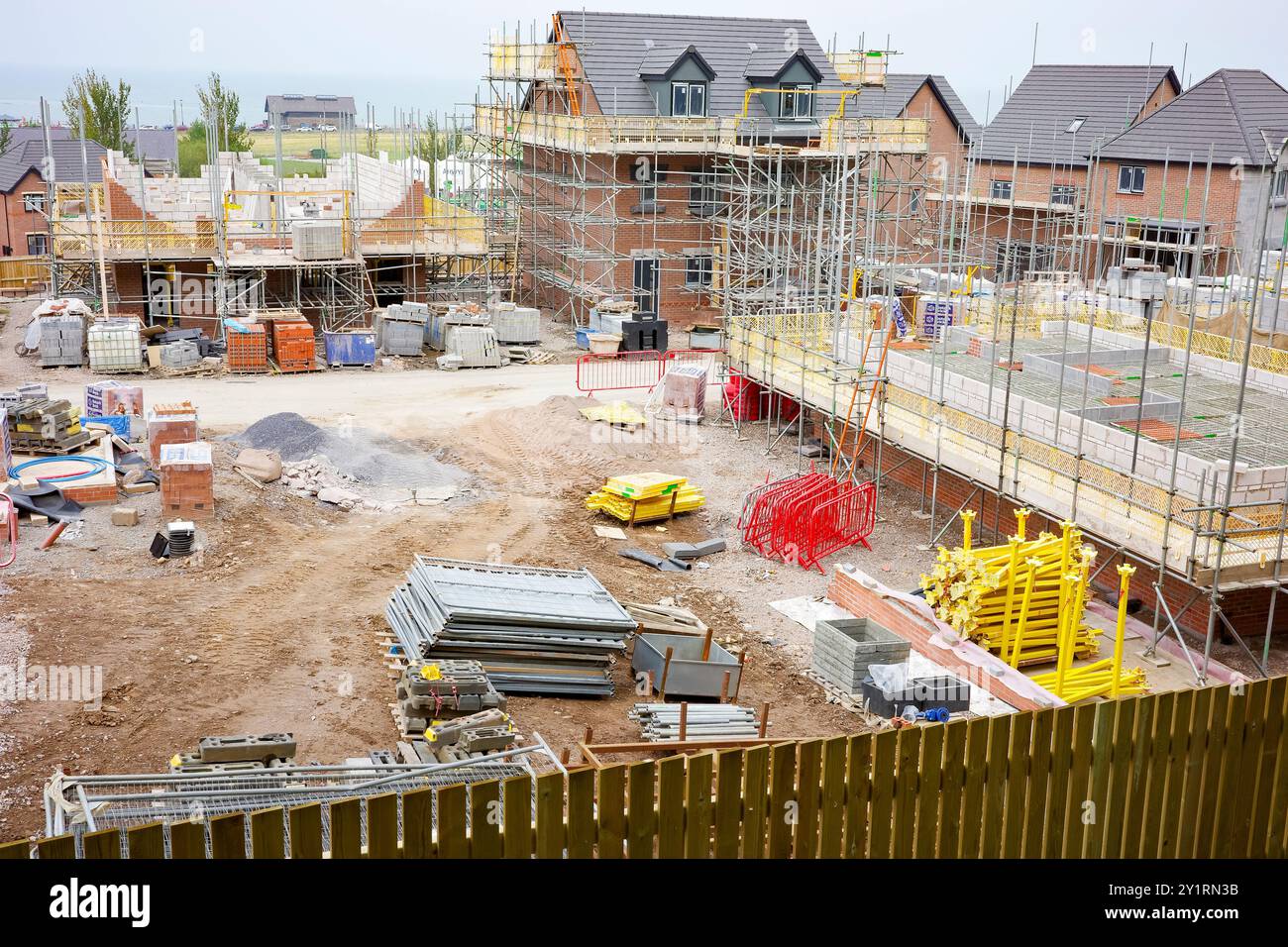 Llandudno, North Wales, UK, 09-08-2024. Residential construction site ...
