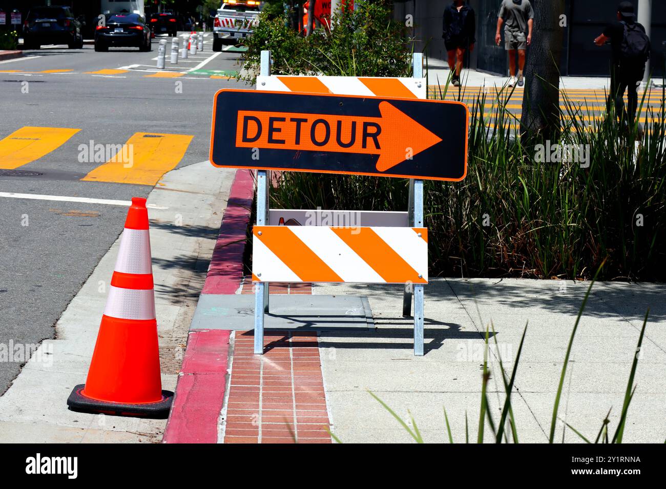 Road sign: Detour Sign Stock Photo - Alamy