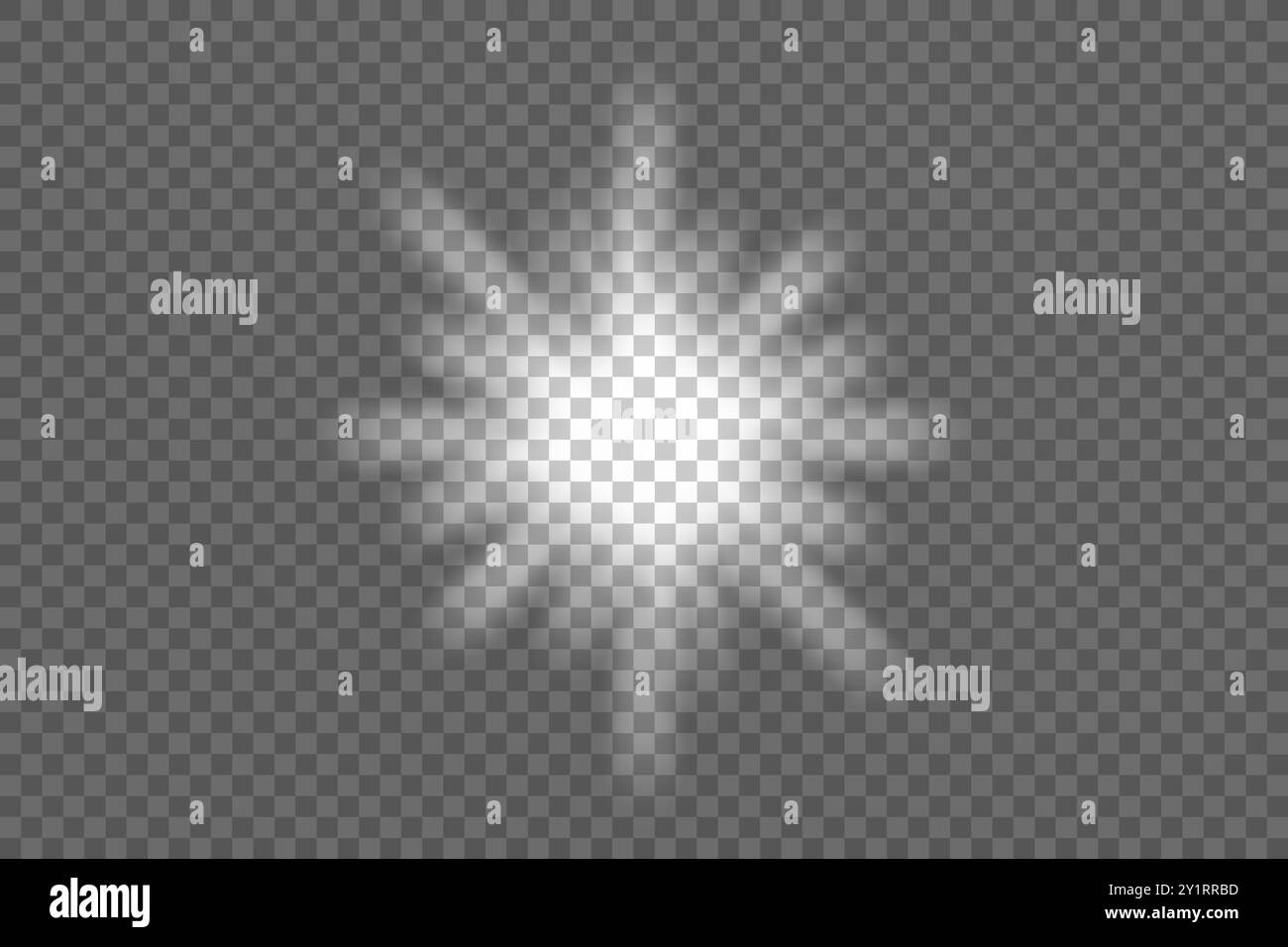 Shadow overlay spotlight effect isolated on a transparent background ...