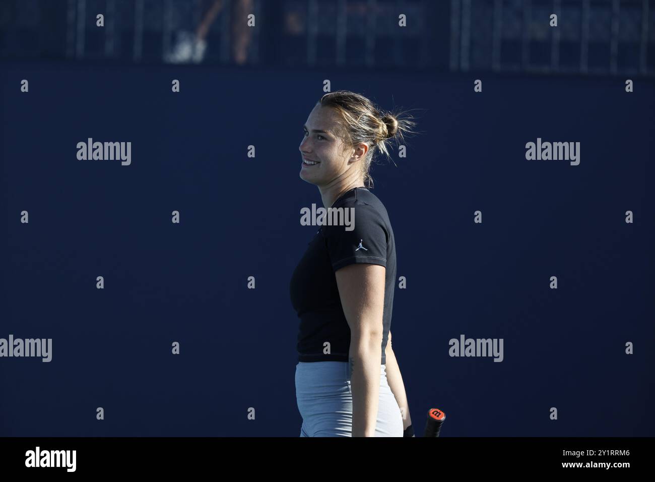 MIAMI GARDENS, FLORIDA - MARCH 21: Aryna Sabalenka during practice on ...