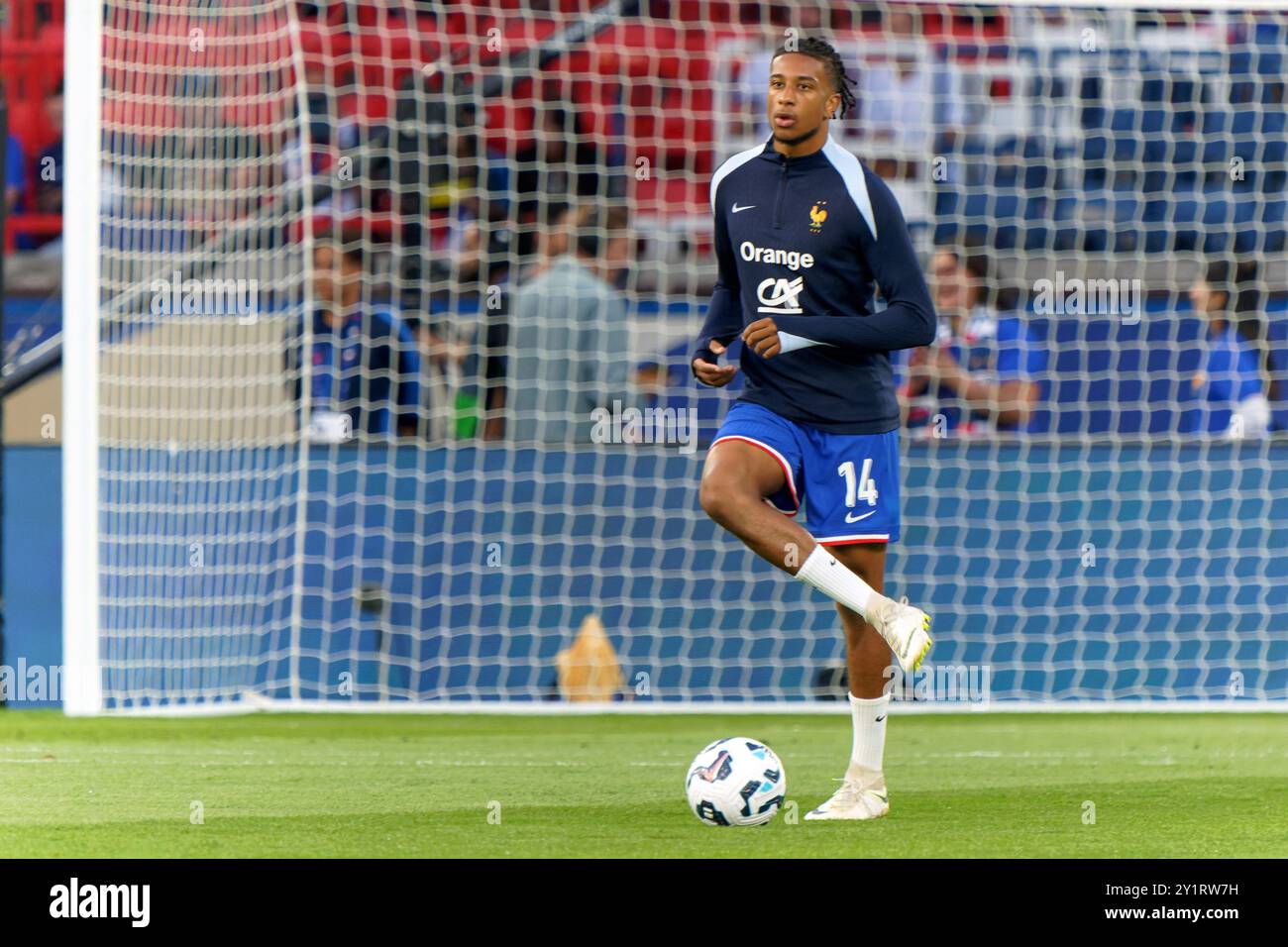 Michael Olise of France during France vs Italy, Football UEFA Nations ...