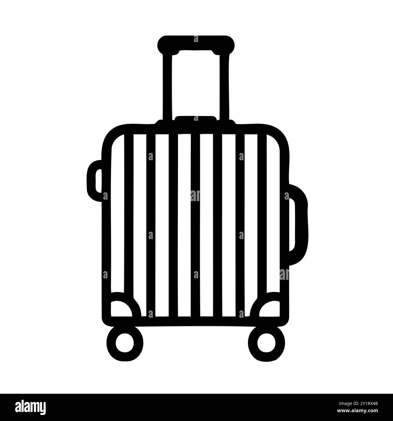 Simple Outline of Luggage Suitcase Icon for Travel Stock Vector Image ...