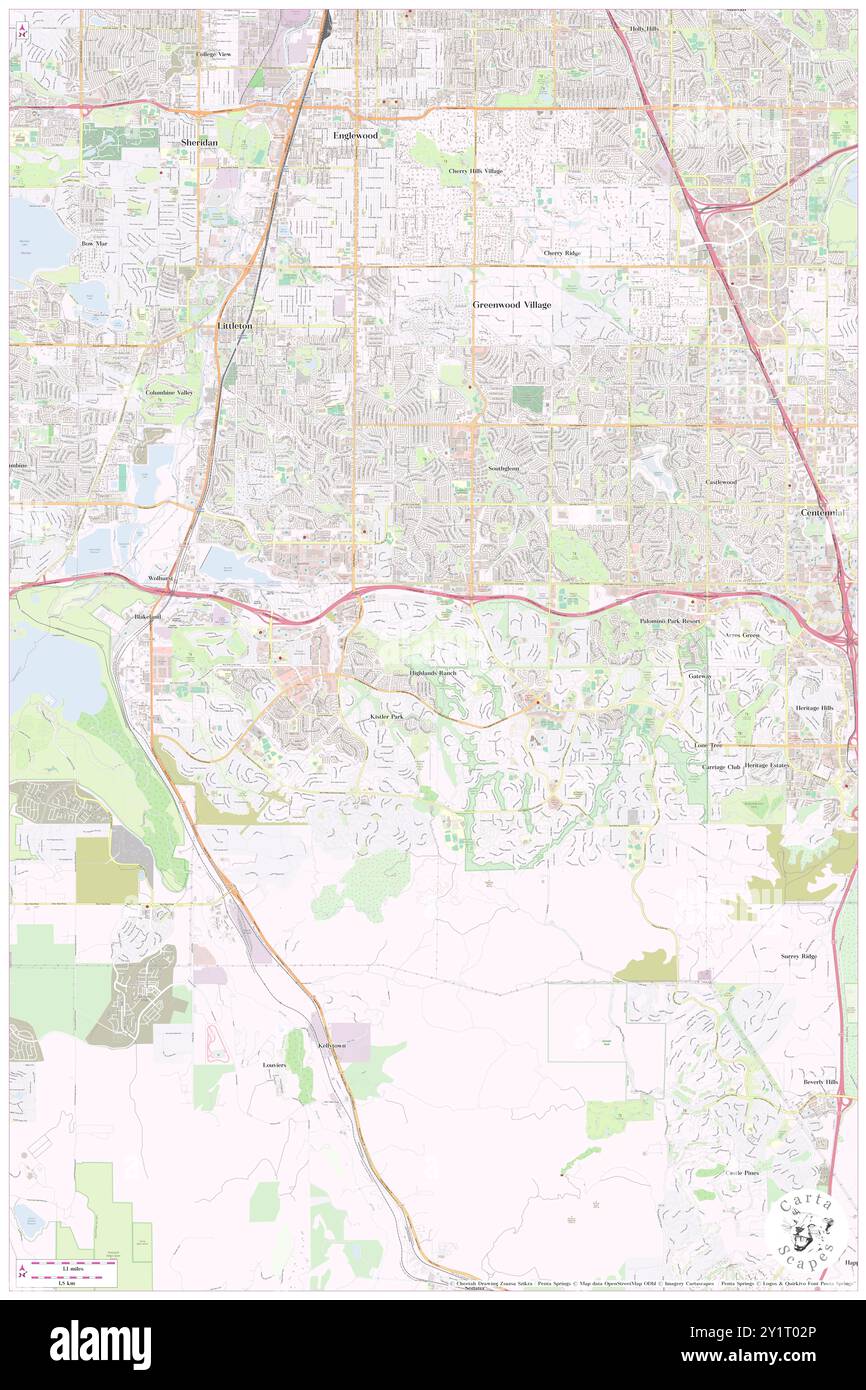 Map of highlands ranch Cut Out Stock Images & Pictures - Alamy