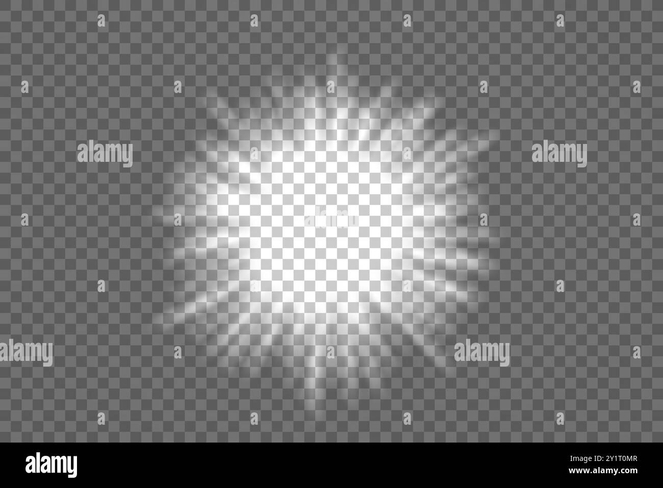 Shadow overlay spotlight effect isolated on a transparent background ...