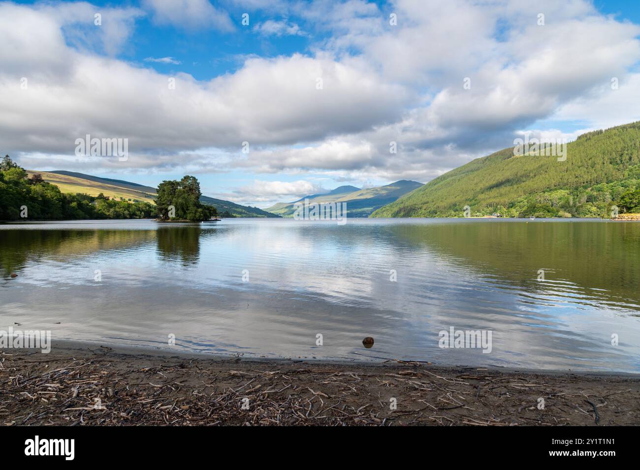 Kenmore and Loch Tay in Perth and Kinross, Scotland, in the summer with ...