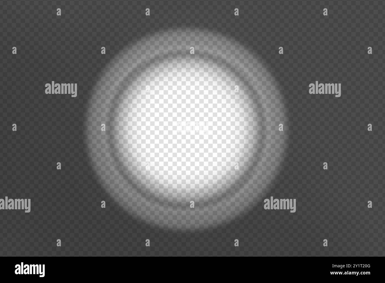 Shadow overlay spotlight effect isolated on a transparent background ...