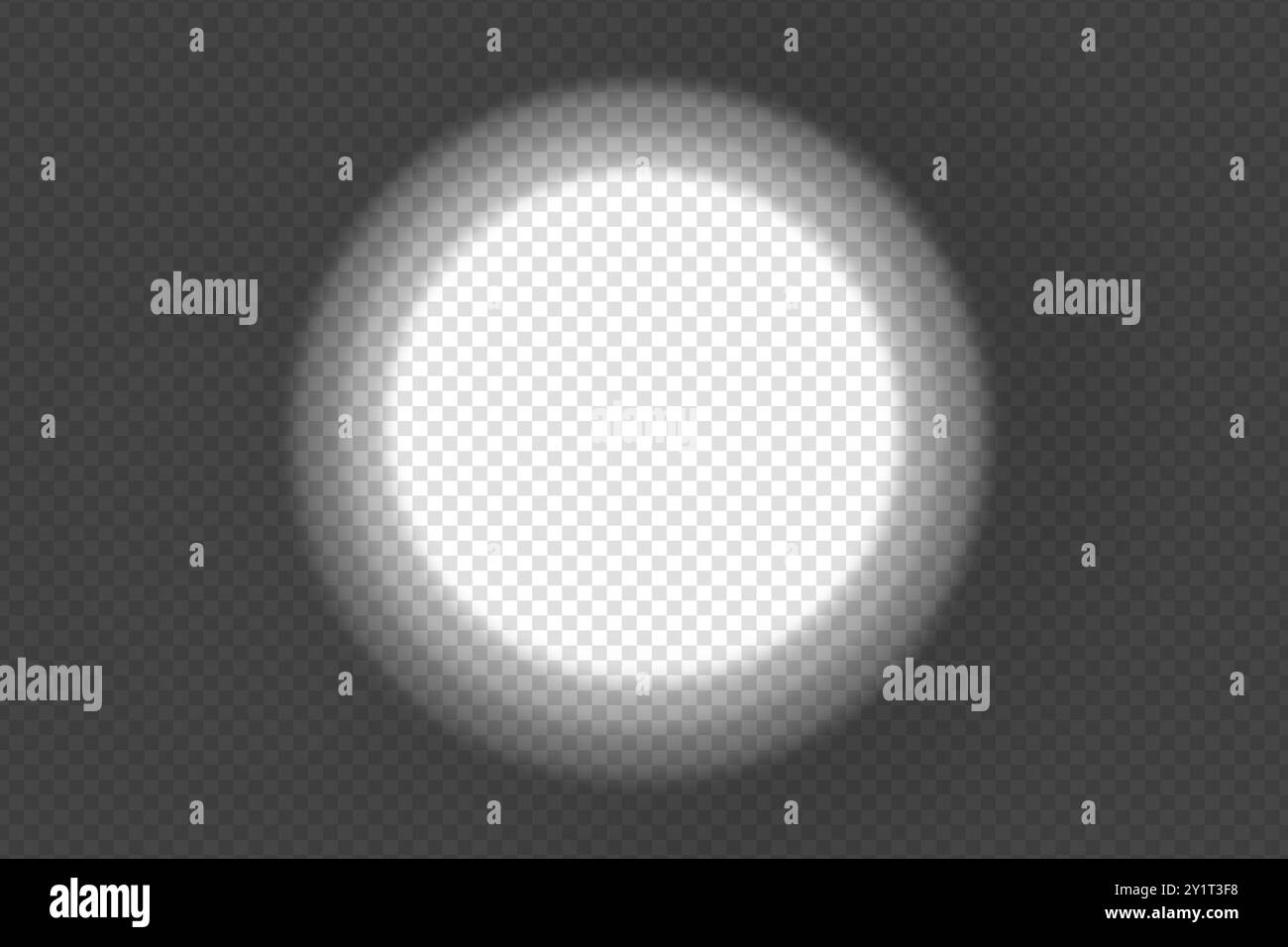 Shadow overlay spotlight effect isolated on a transparent background ...