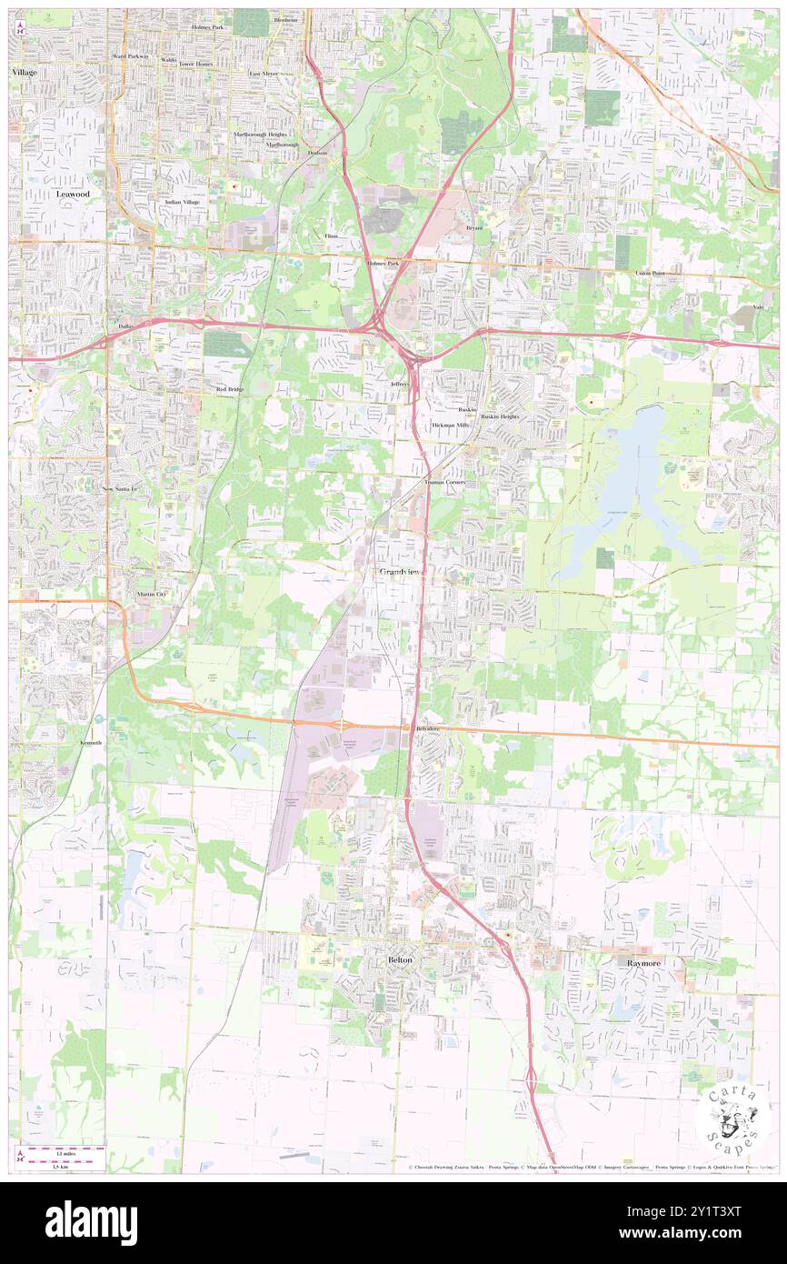 Map of grandview missouri hi-res stock photography and images - Alamy