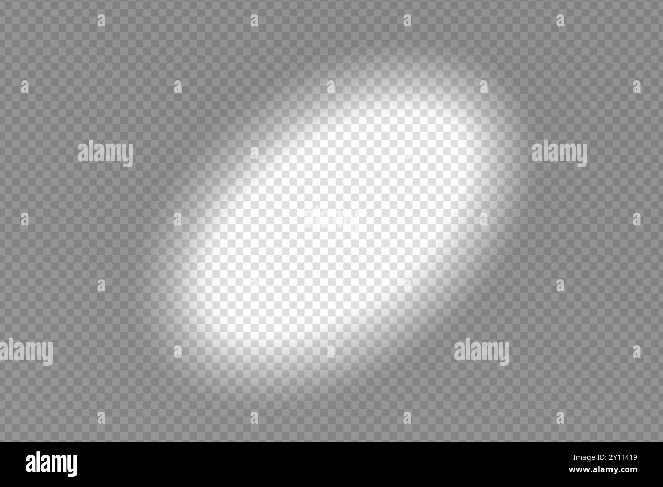 Shadow overlay spotlight effect isolated on a transparent background ...