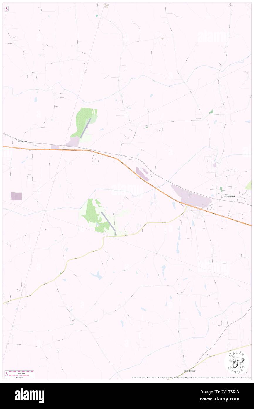 Chowansville (historical), Rowan County, US, United States, North ...