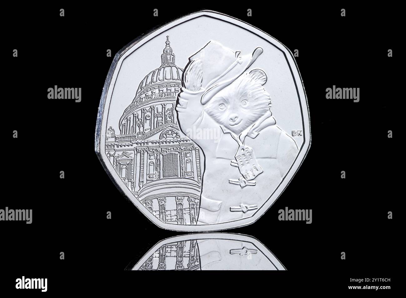 2018 Uk 50p featuring Paddington Bear in front of St Pauls Cathedral ...