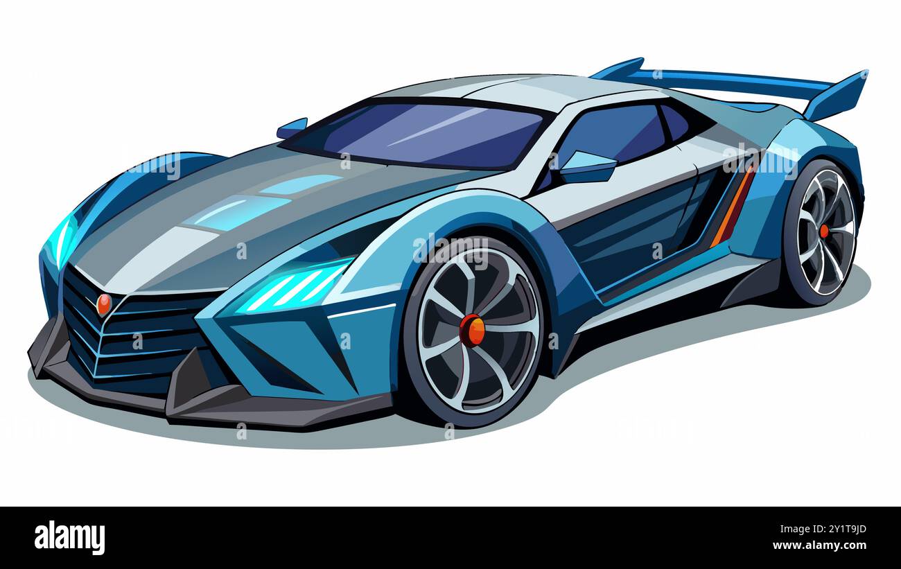 Modern Sports Car Design Vector Illustration.Colorful Sports car ...