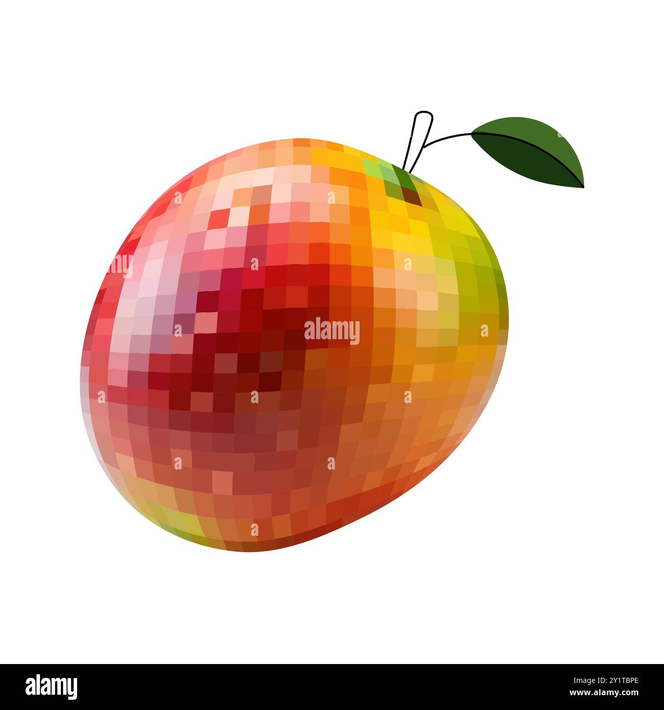 Disco mirror ball fruit, berry, mango . On white isolated background ...