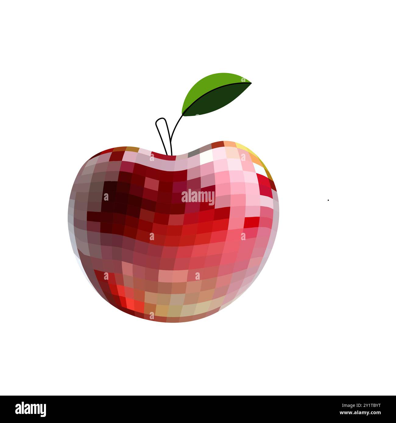 Disco mirror ball fruit, berry, apple . On white isolated background ...