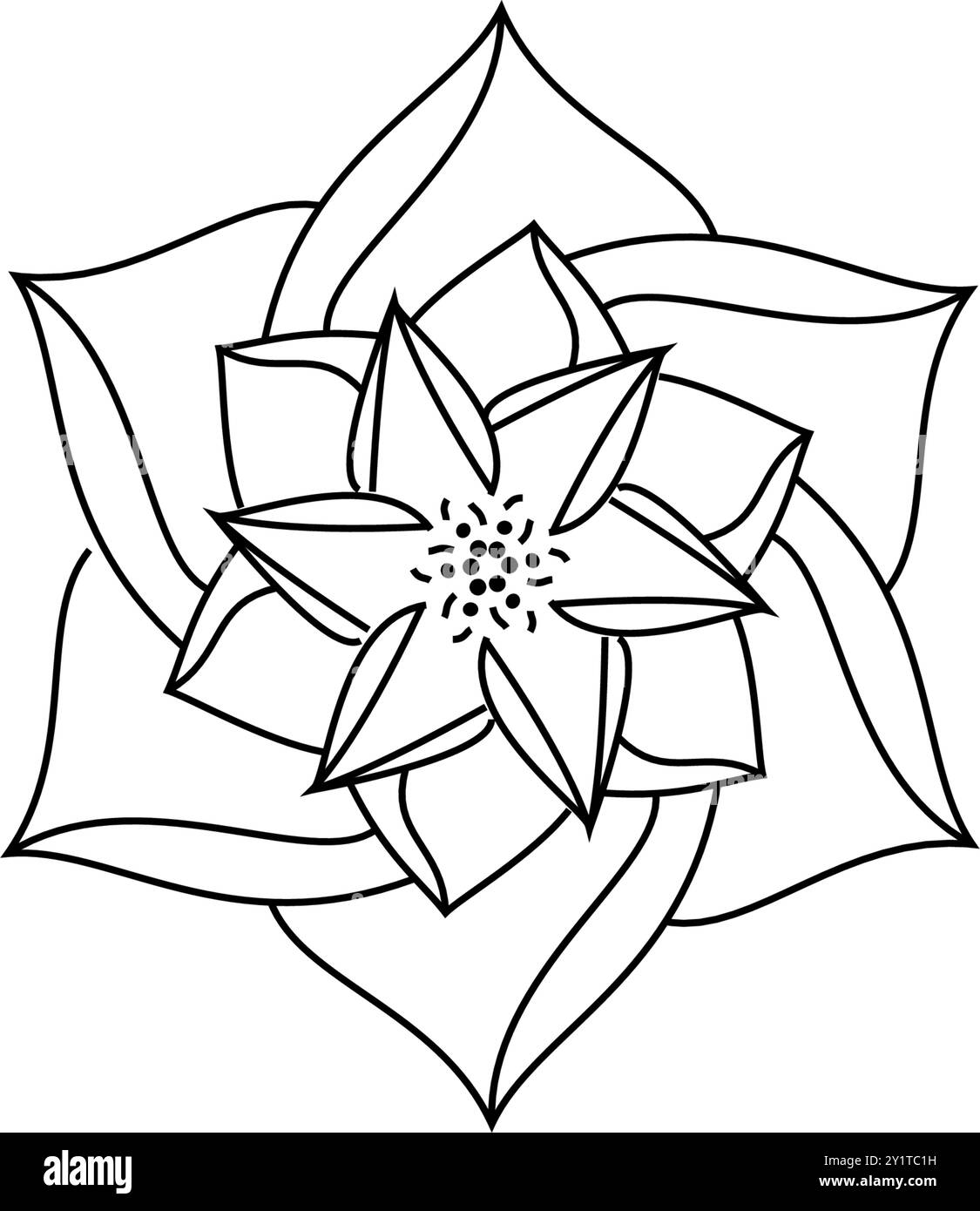 Lotus flower border Stock Vector Images - Alamy