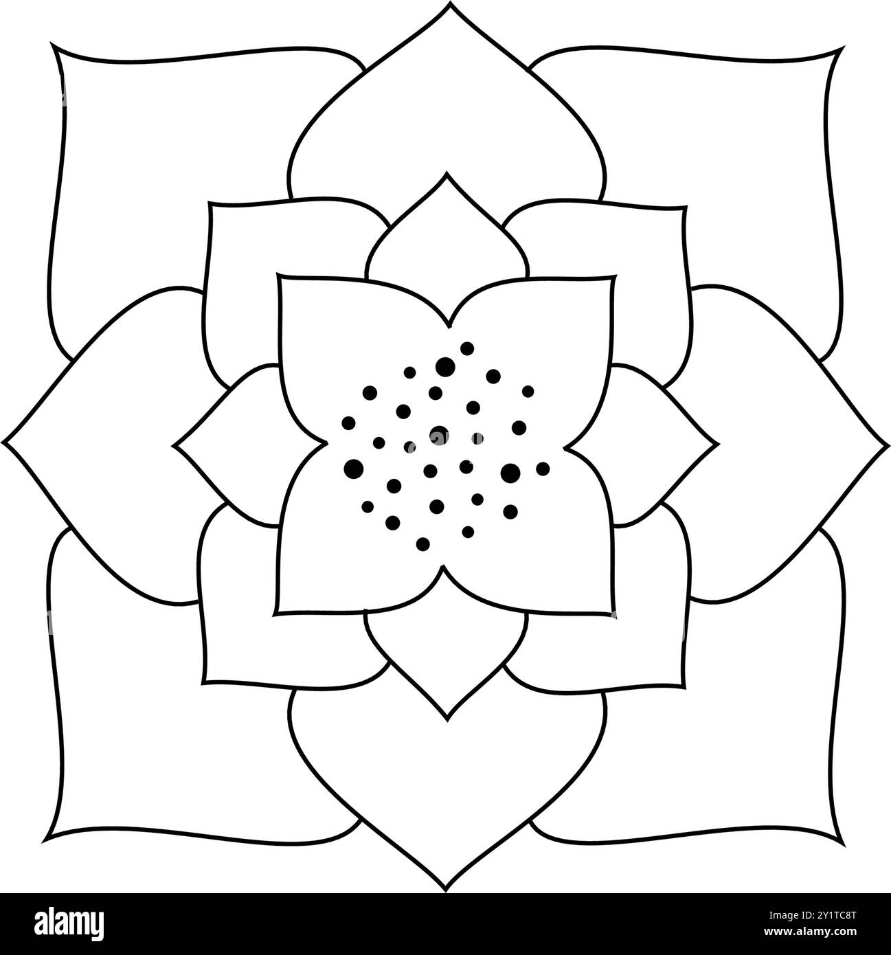 basic flower shape outline