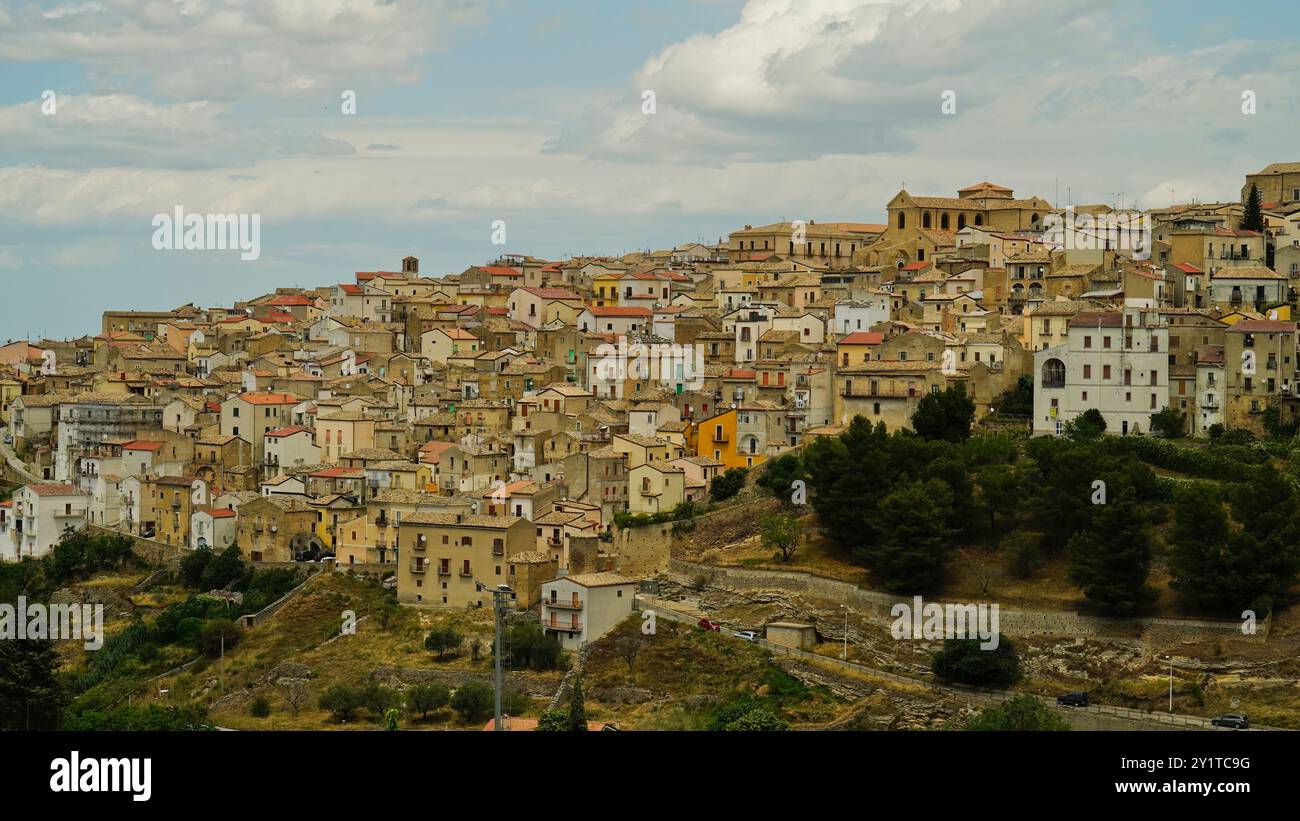 Panorama of the medieval village of Tricarico,Matera,Basilicata,Italy ...