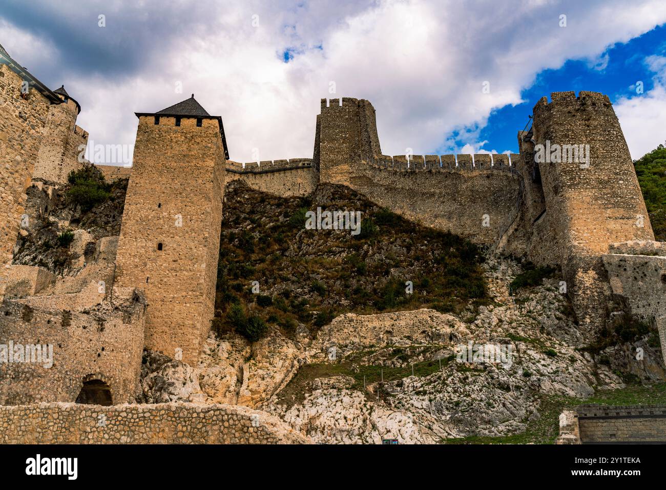 Imposing walls of Golubac fortress command attention as they stand ...