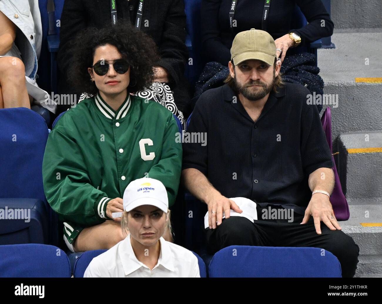 Flushing NY, USA. 07th Sep, 2024. **NO NY NEWSPAPERS** Steph Curry and Ayesha Curry are seen ...