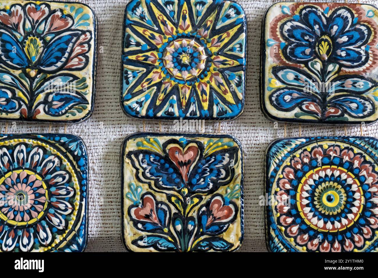 Ceramic tile. Clay stove tiles. Pottery paint. Ukrainian kitchen decor ...