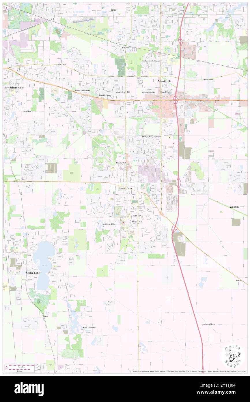 Crown point indiana map hi-res stock photography and images - Alamy