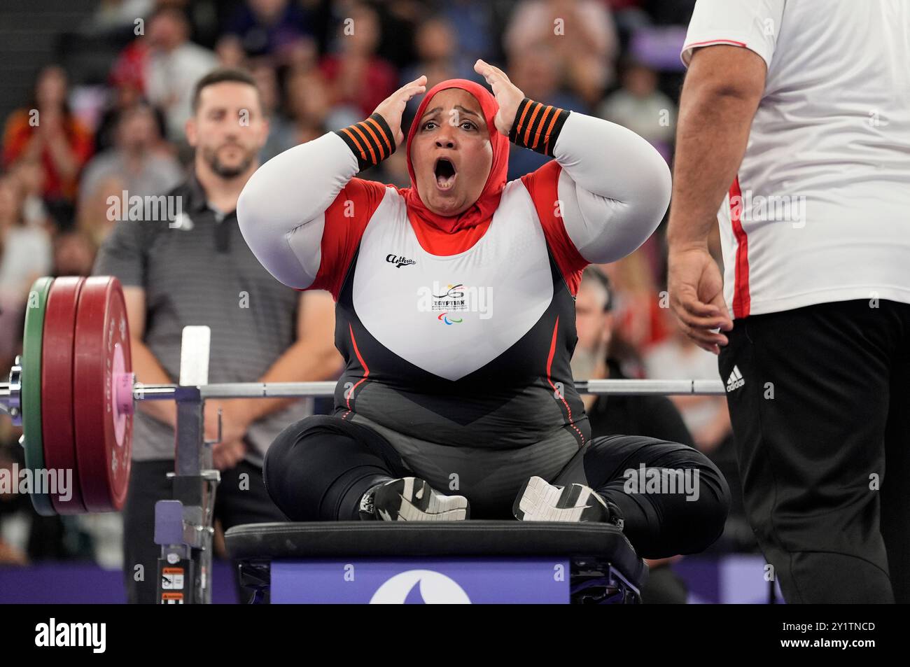 Egypt's Nadia Ali during the Women's over 86kg Final at the La Chapelle ...