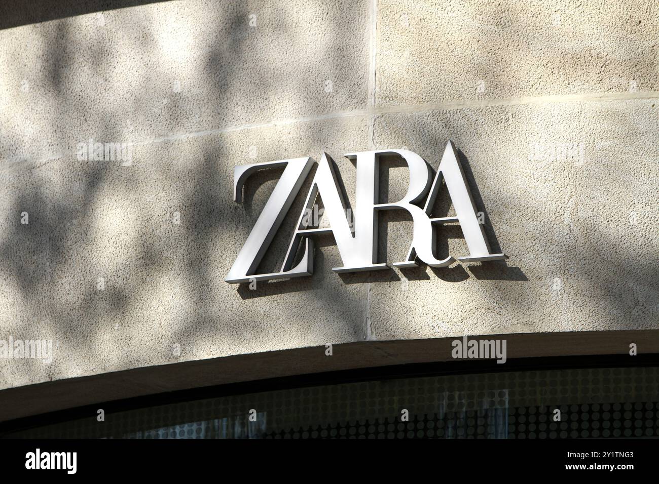 Paris, France - April 12, 2023: Zara store in Paris, France. It is a ...